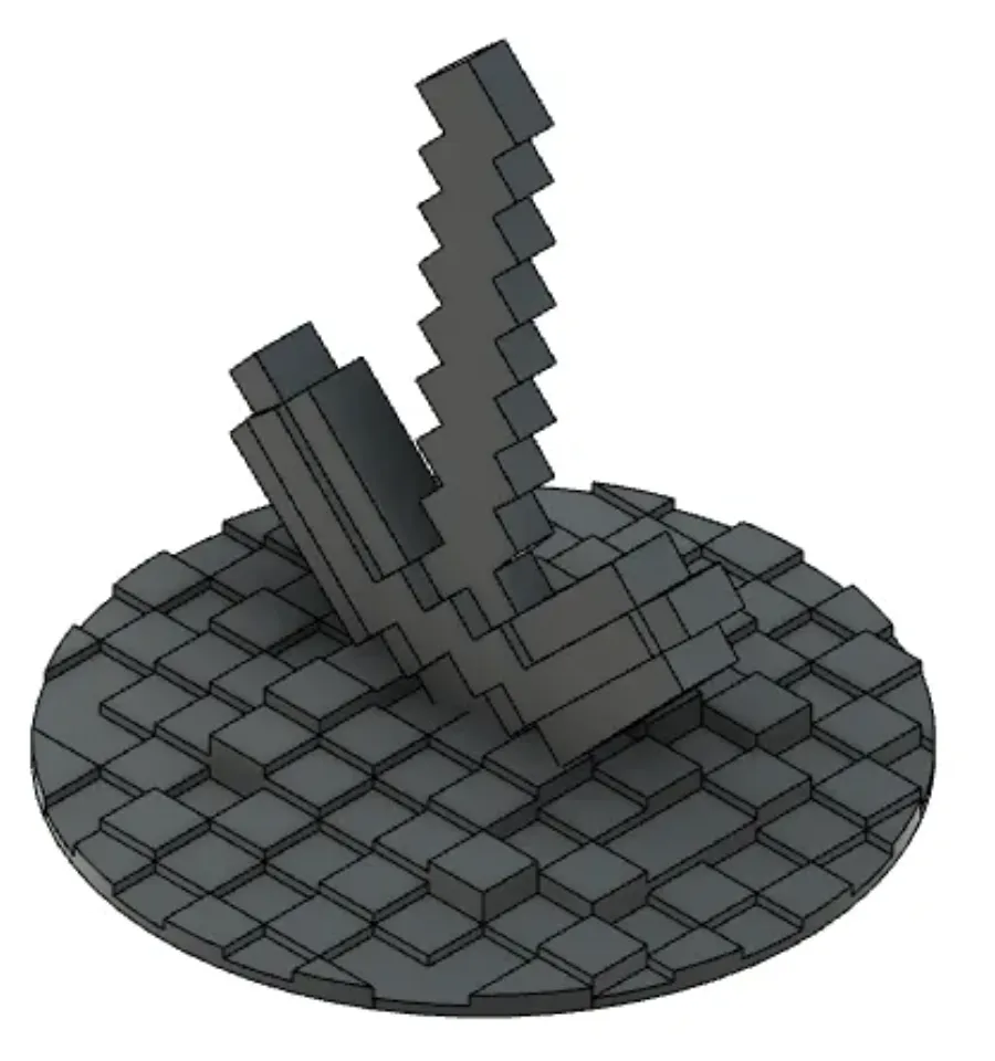 Minecraft Pickaxe Game-Token by CG0072 | Download free STL model ...