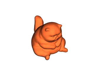 small chubby cat game piece by colincurtin | Download free STL model ...