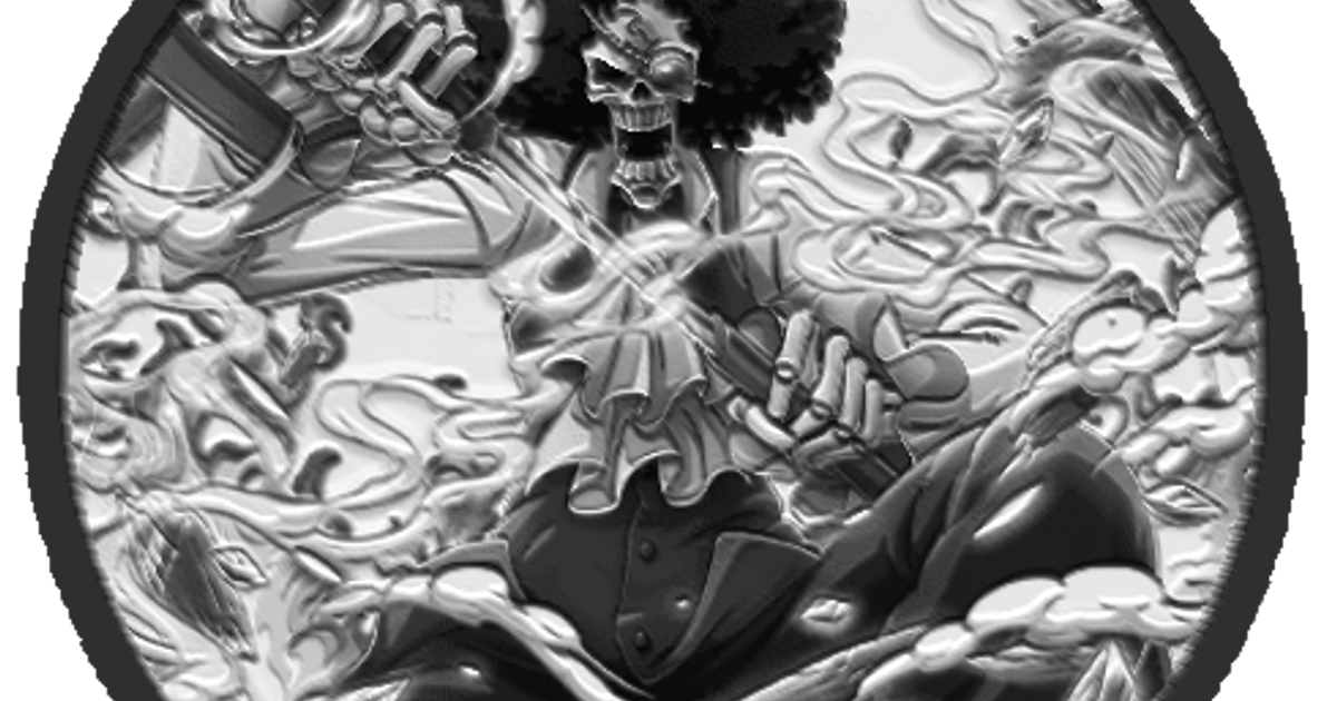 brook one piece coasters v5 by tecnoculebras | Download free STL model ...