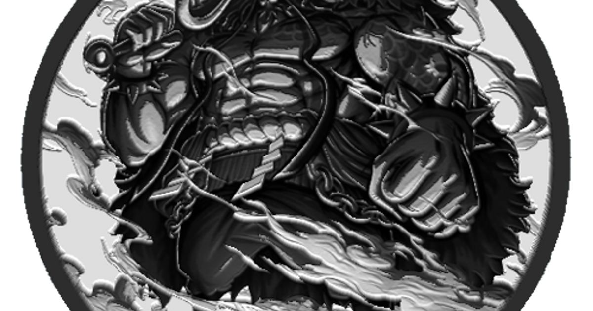 kaido one piece coasters v5 by tecnoculebras | Download free STL model ...