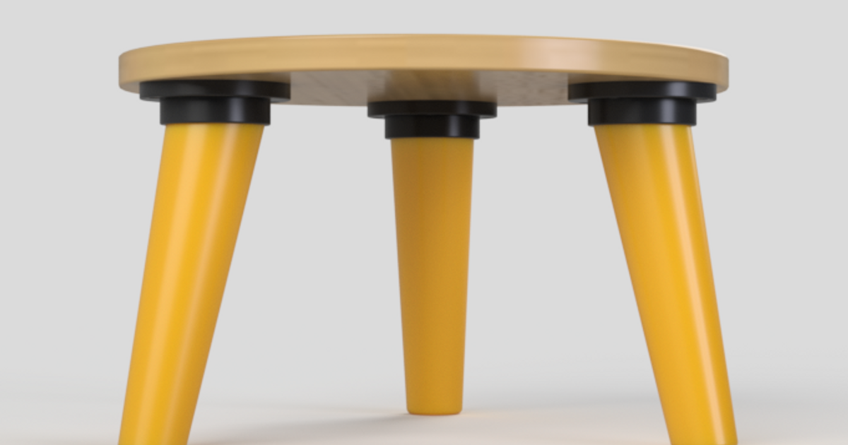 15 degree angle table leg by mcko | Download free STL model ...