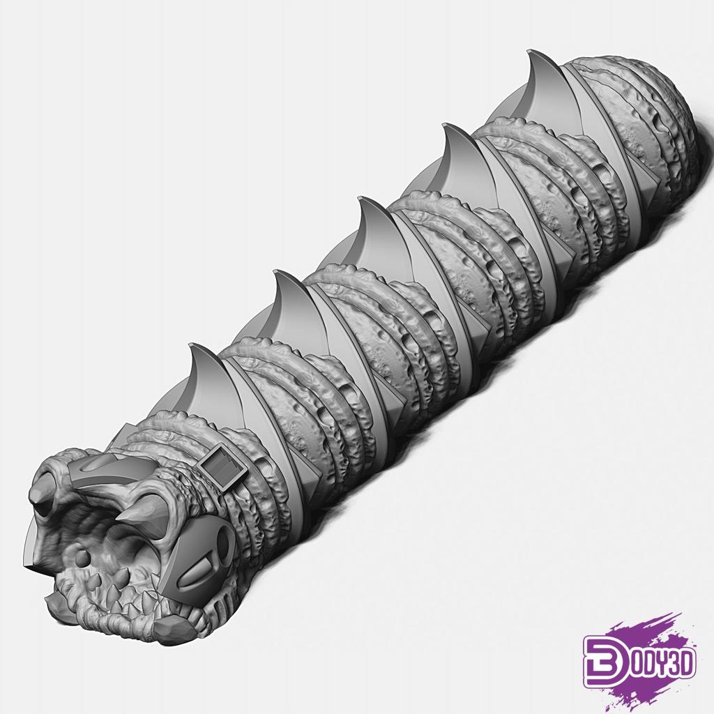 Articulated Armored Sandworm by BODY3D | Download free STL model ...