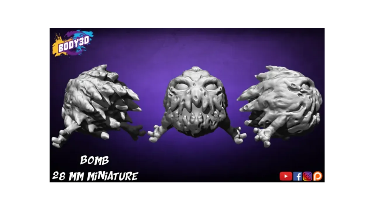 Bomb - Miniature 28mm by BODY3D | Download free STL model | Printables.com