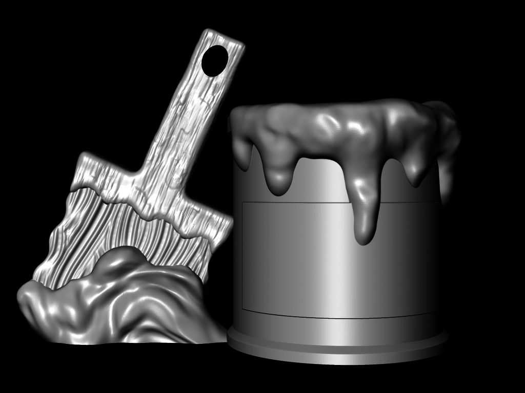 Paint & Brushe - Easy Print by BODY3D | Download free STL model ...