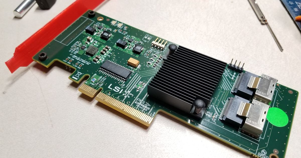 LSI 9211-8i Full Height PCI Bracket by NibMaker | Download free STL ...