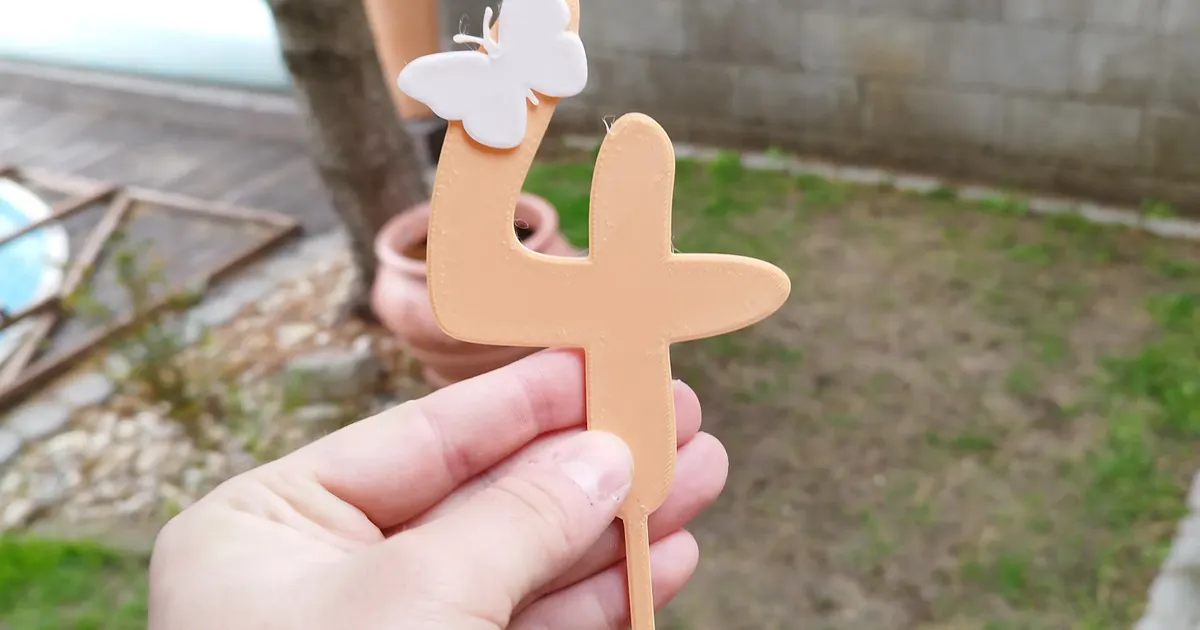CAKE TOPPER number 4 by DžonSnou | Download free STL model | Printables.com