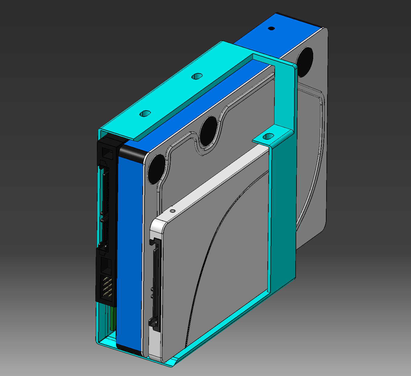 NZXT H1 v1 - 2.5" SSD + 3.5" HDD bracket mount drive tray by chmeee ...
