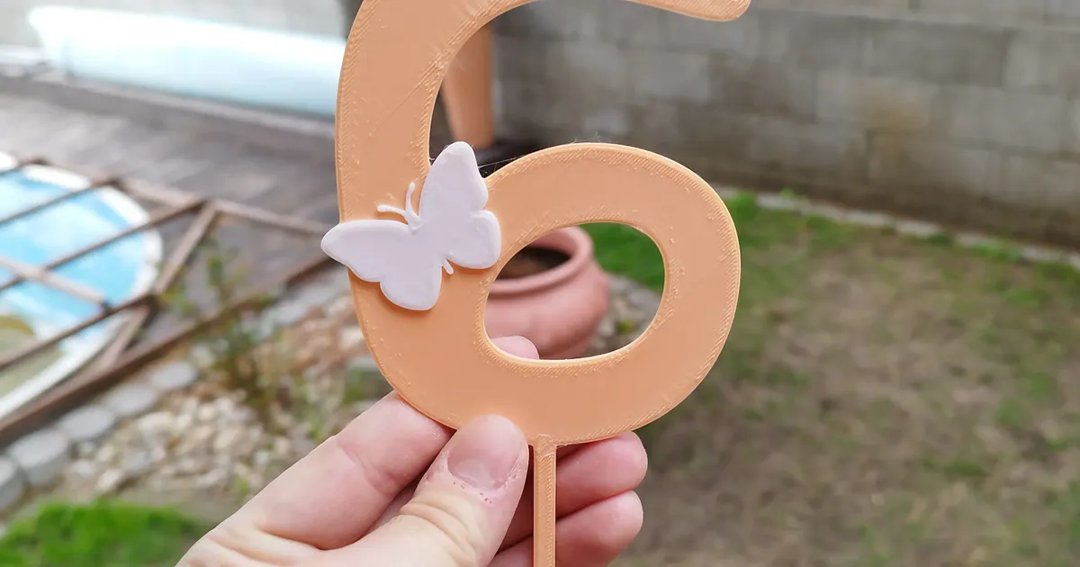 CAKE TOPPER number 6 by DžonSnou | Download free STL model | Printables.com