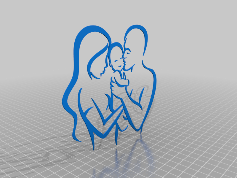 Family Item (Mum, Baby, Dad) by 3opaH | Download free STL model ...