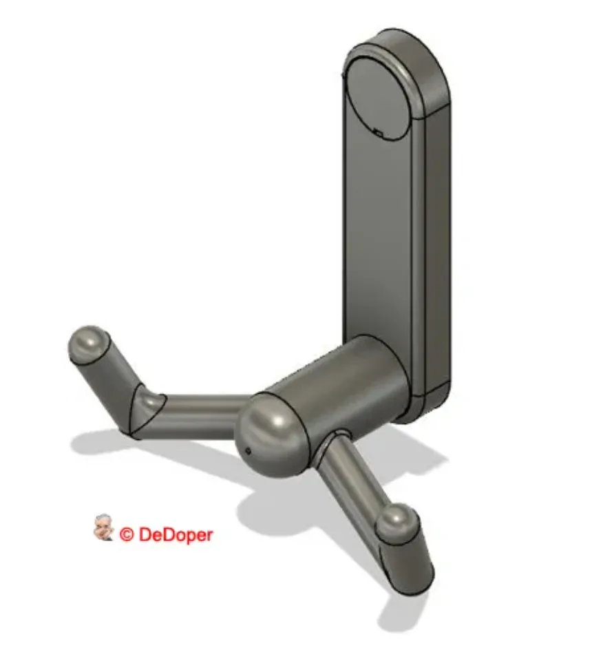Double towel hook with blindscovers by Dedoper | Download free STL ...