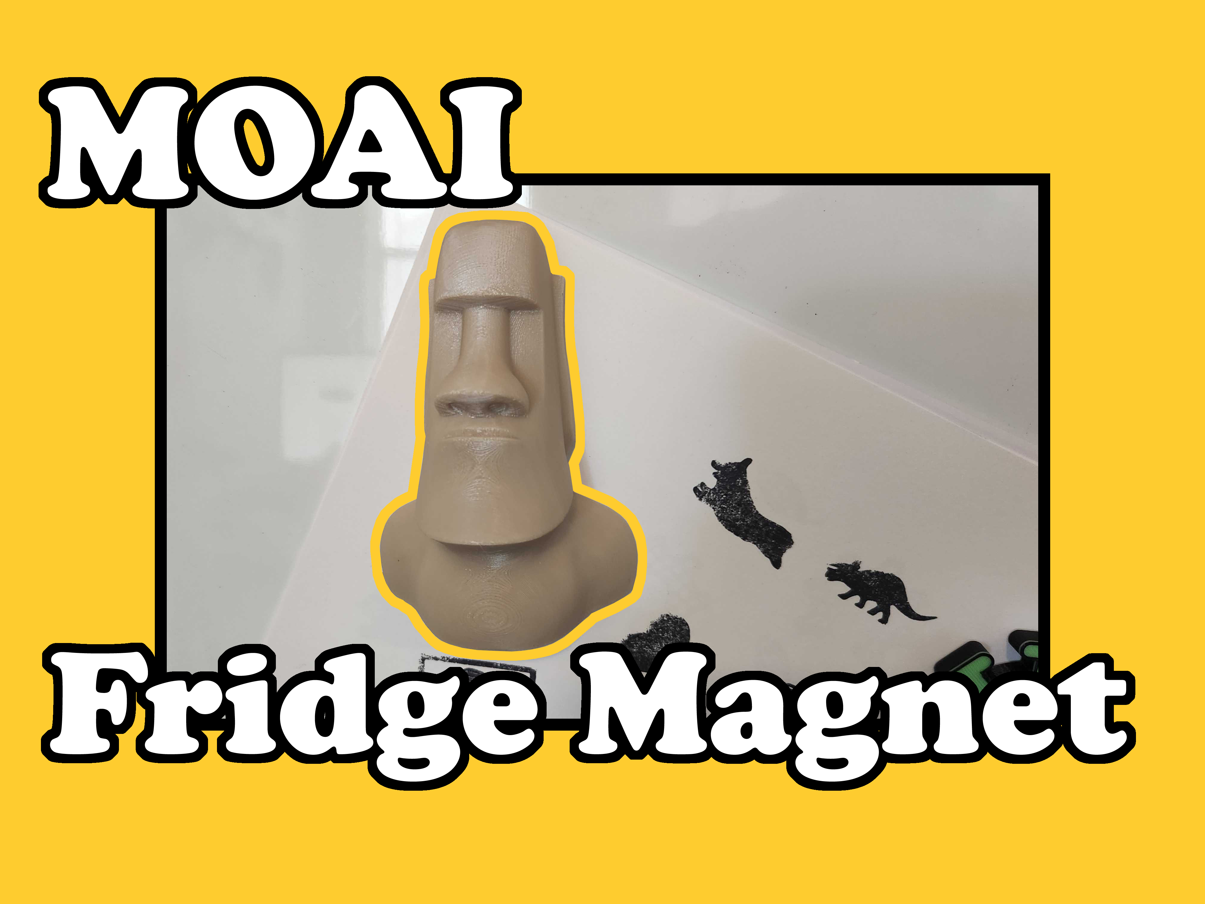 MOAI Fridge Magnet by iqless | Download free STL model | Printables.com