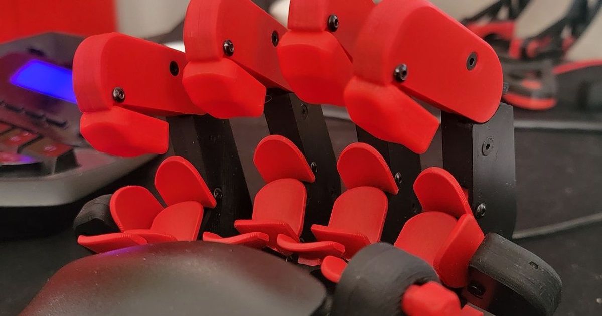 Azeron Cyborg Extended Knuckle Paddles by Bald Guy Labs | Download free ...