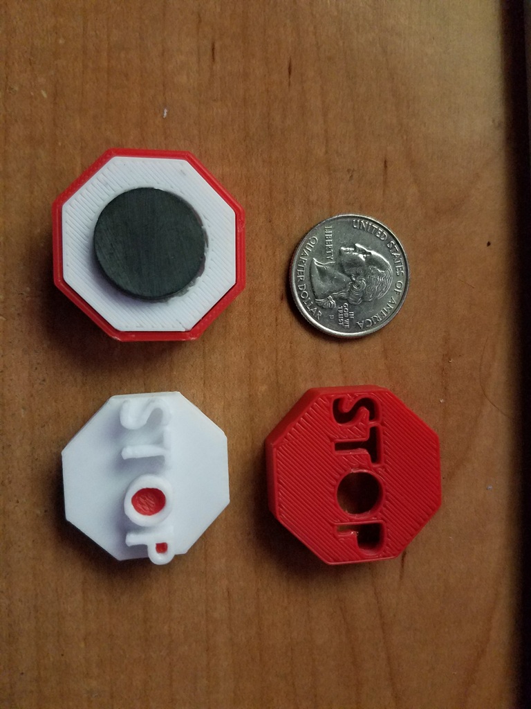 Stop Sign Magnet by JimmerJammer | Download free STL model | Printables.com