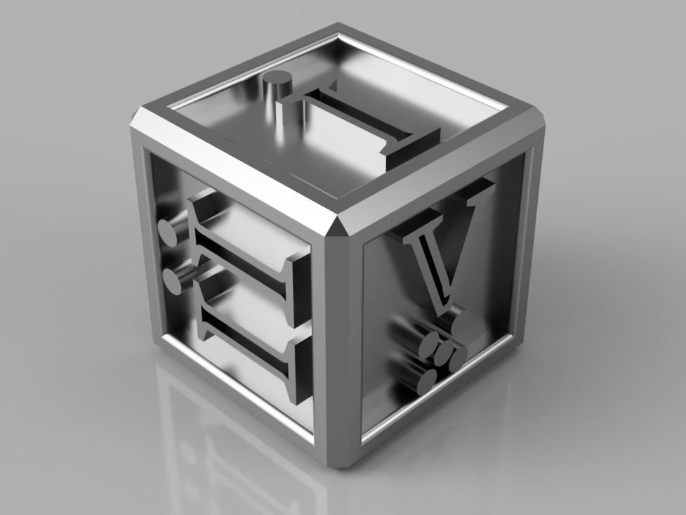 Game Counter Cube - Roman Numerals by Luke | Download free STL model ...