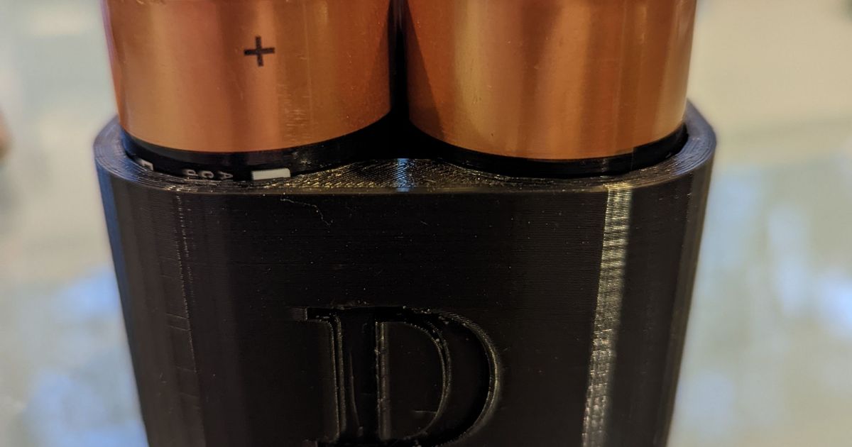 Stackable 4 x D Cell battery storage box by gbirk | Download free STL ...