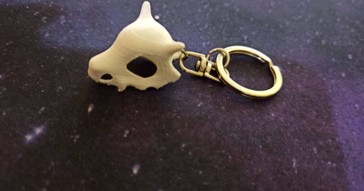 Cubone Pokemon Skull Keychain by Glacial | Download free STL model ...