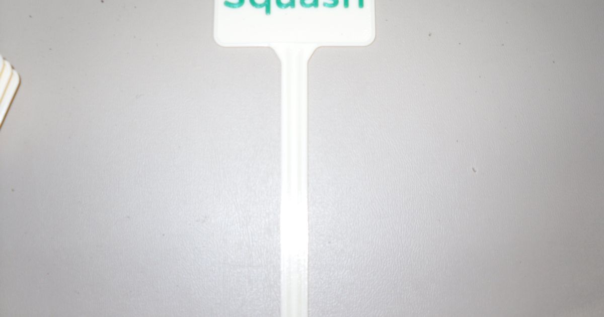 Plant Label Squash by LMJ | Download free STL model | Printables.com