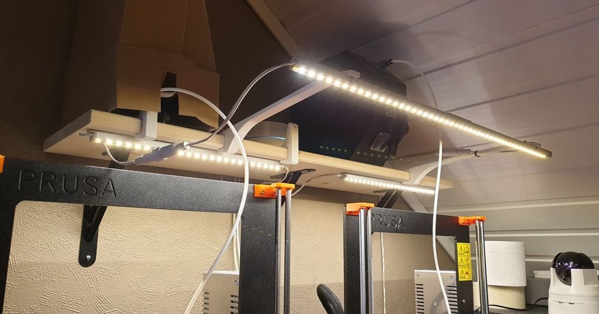 Shelf LED strip holder by Rune M. Andersen | Download free STL model ...