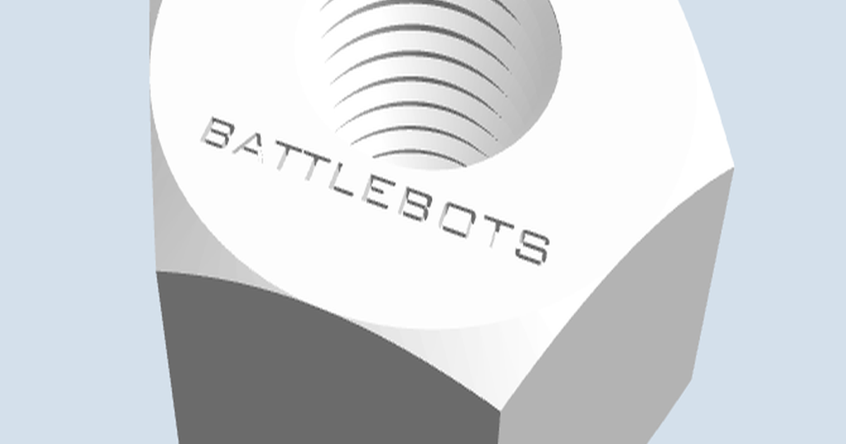 BattleBots Nut Without Date by EV3tech | Download free STL model ...
