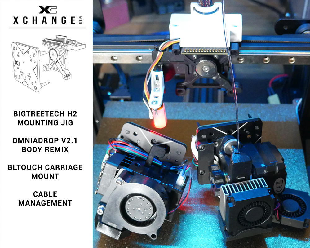 XChange custom parts - BTT H2 / Omniadrop V2.1 / BLtouch / cable ...