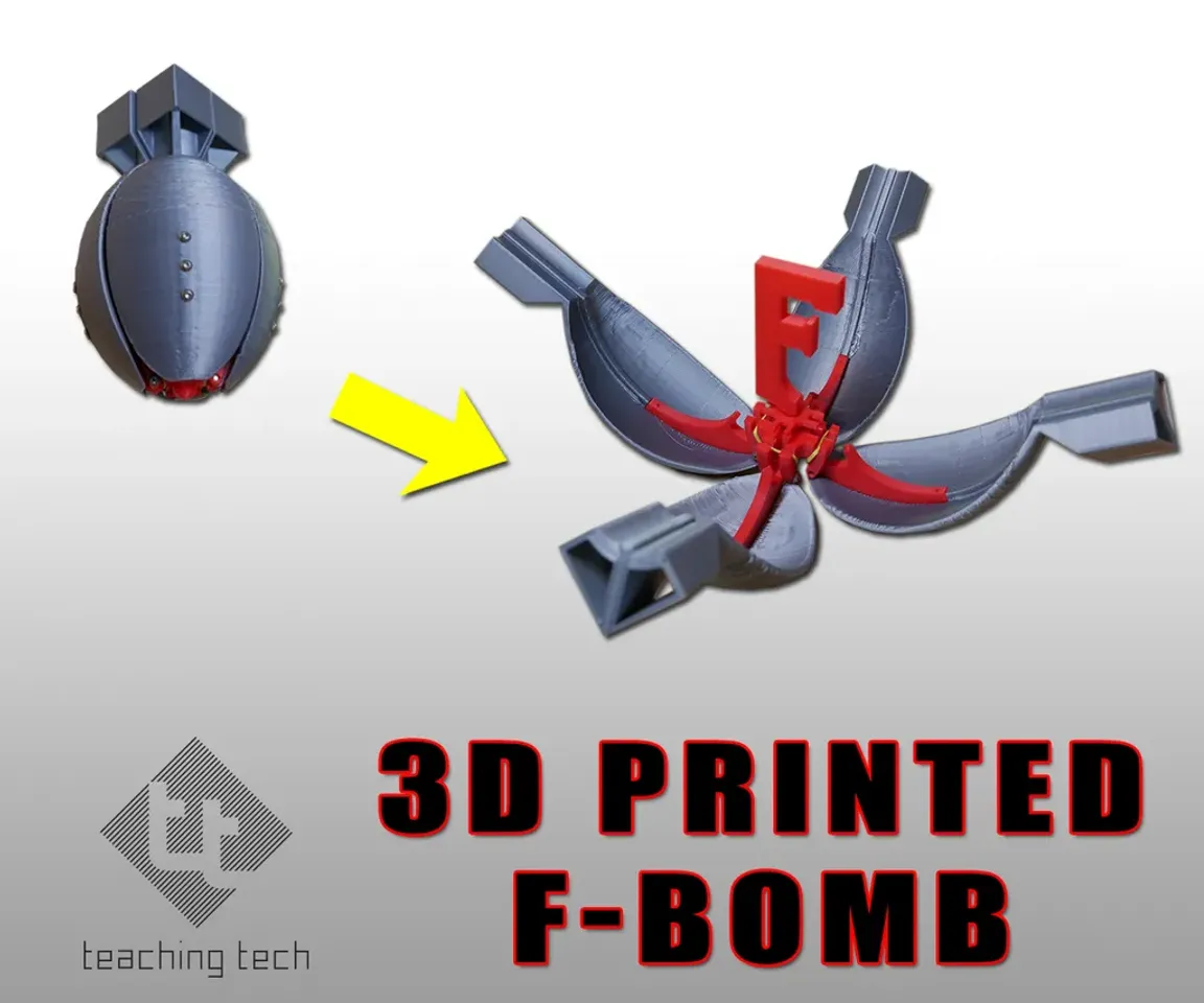 3D printed F bomb by TeachingTech | Download free STL model ...