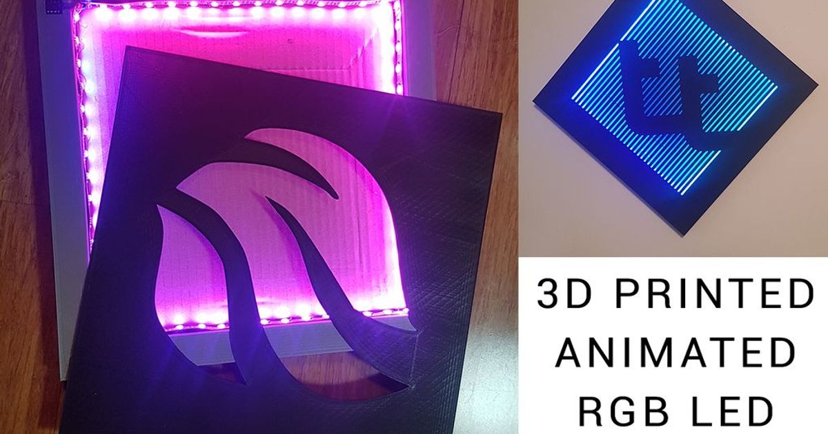 Fully printable RGB LED logo box by TeachingTech | Download free STL ...