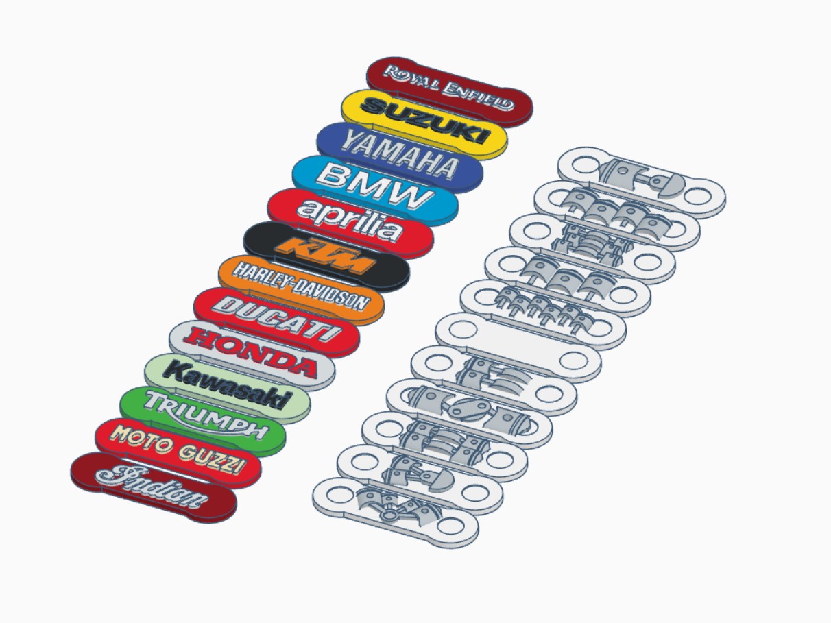 Motorcycle Roller Chain Key Ring by Bootjevaarder | Download free STL ...