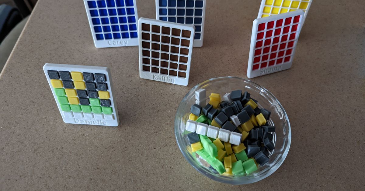Wordle Score Badge tiles by Matt | Download free STL model | Printables.com