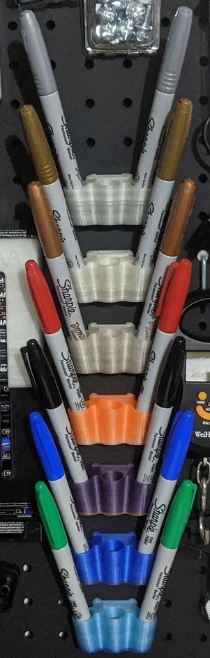 pegboard sharpie holder to fit 1 inch square pegboard by loqk ...