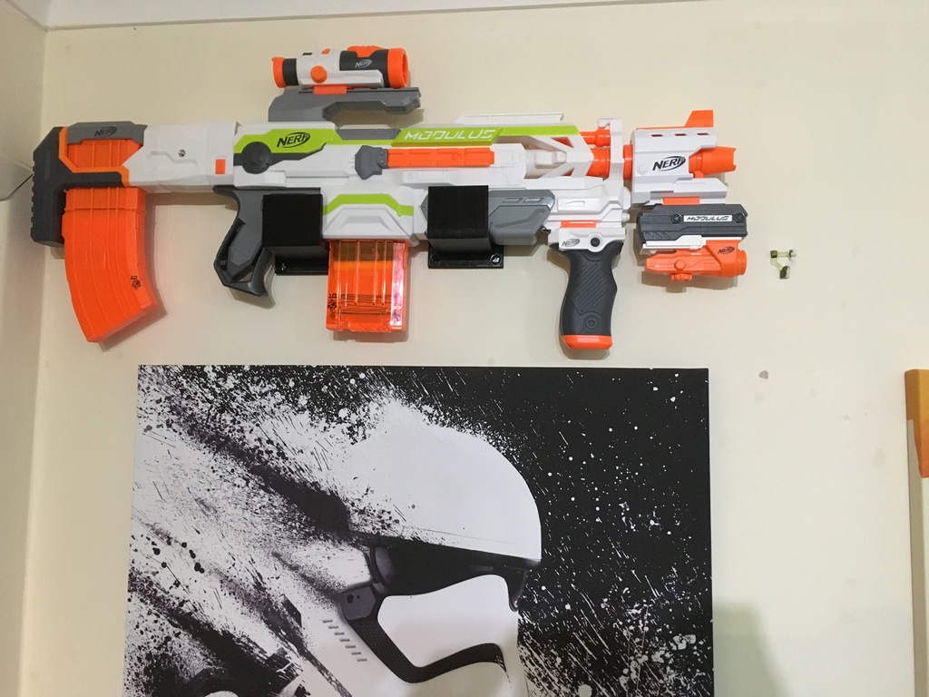 Nerf Modulus ECS-10 Rifle Wall Mount by Paul Howie | Download free STL ...