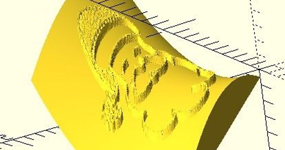 Wrap image on curved surface for OpenSCAD da frankv | Scarica il ...