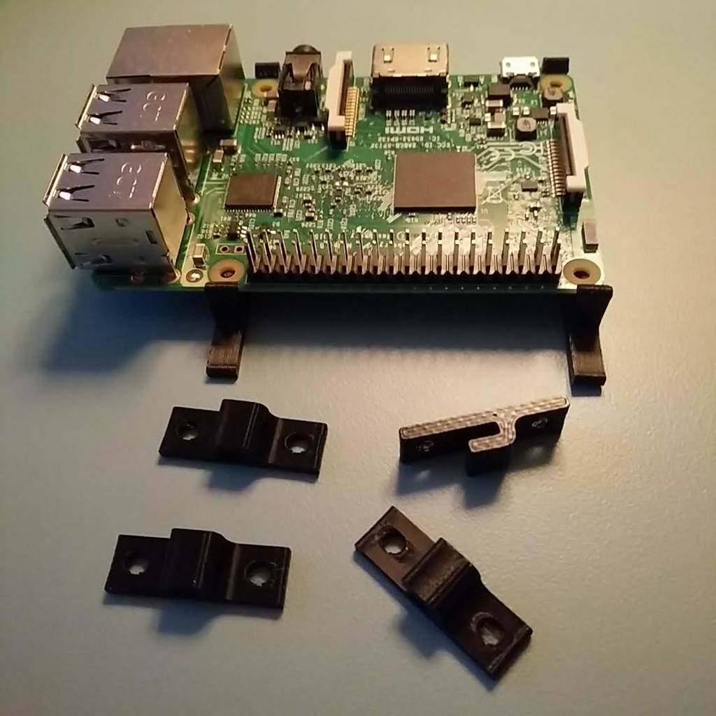 Simple feet / wall mount system for Raspberry Pi by rasniel | Download ...