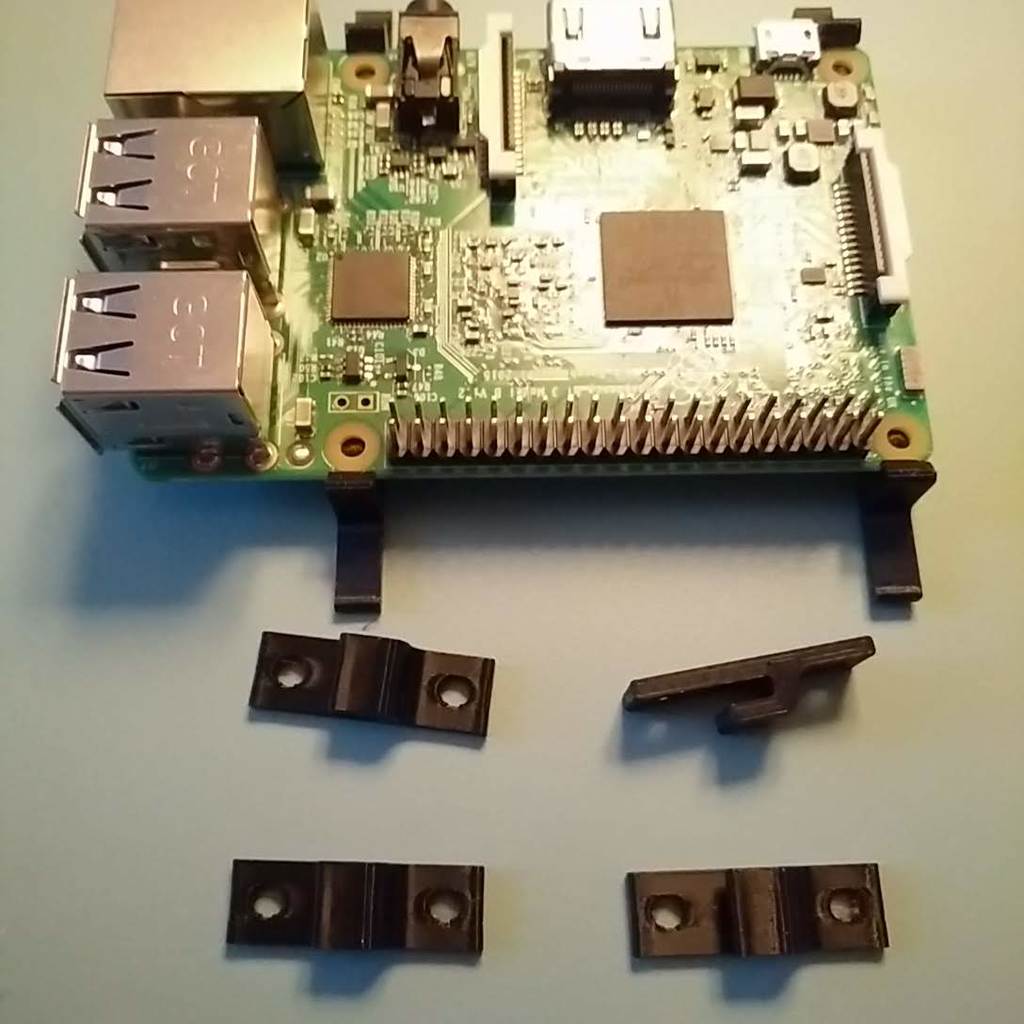Simple feet / wall mount system for Raspberry Pi by rasniel | Download ...