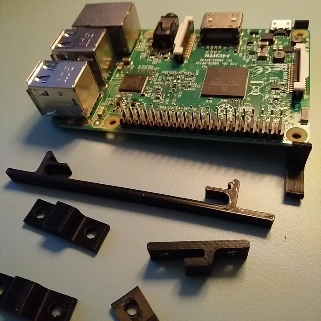 Simple feet / wall mount system for Raspberry Pi by rasniel | Download ...