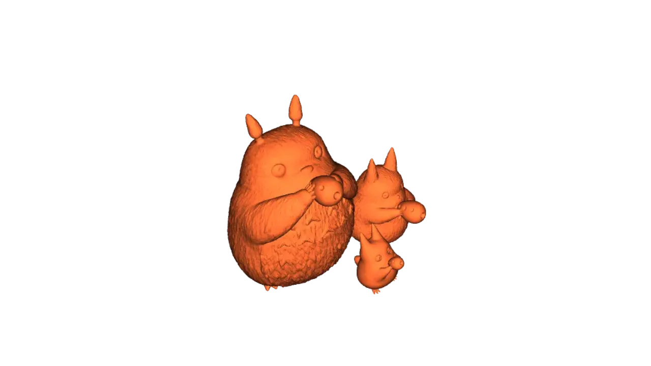 Totoro Family(My Neighbor Totoro) by Patrickart.hk | Download free STL ...