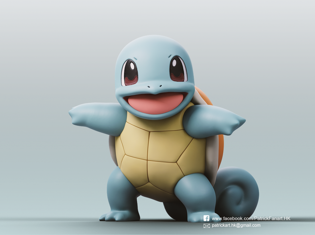 Squirtle(Pokemon) da Patrickart.hk | Scarica il modello STL gratuito ...