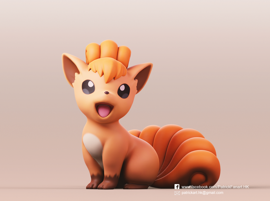 Vulpix(Pokemon) von Patrickart.hk | Kostenloses STL-Modell ...
