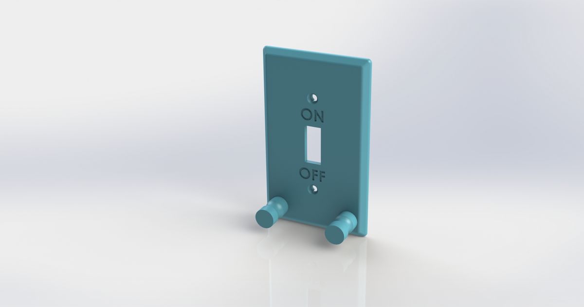 Light Switch Cover with Key Chain Holder by 3DHoneyComb | Download free ...