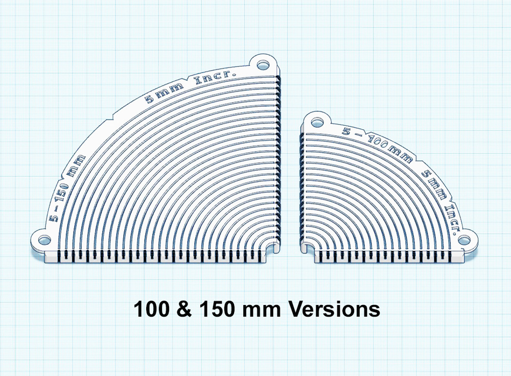 Concave Corner Stencil Template - Metric & Imperial Versions by ...