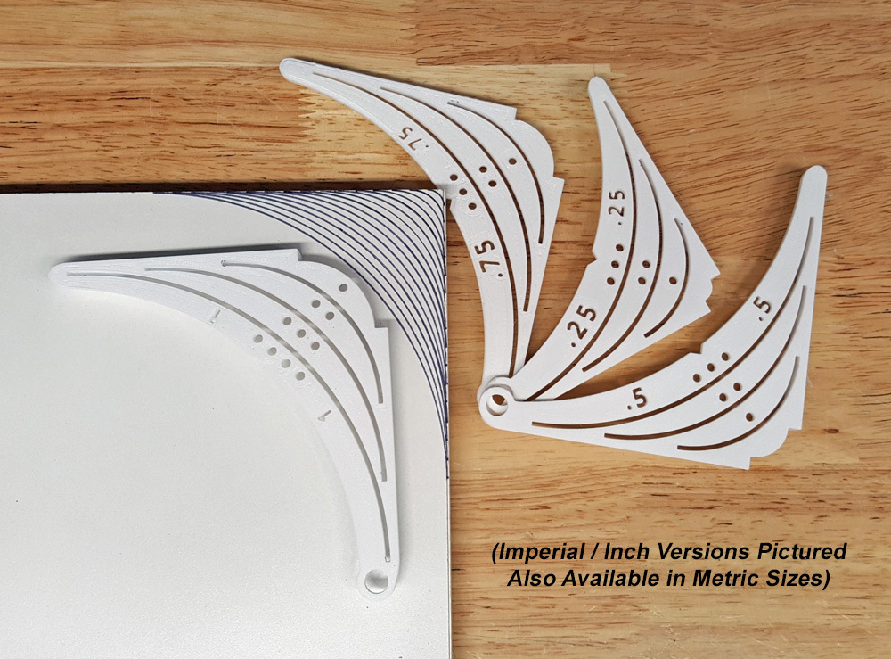 Rounded / Round Corner Stencil / Template - Imperial & Metric by ...