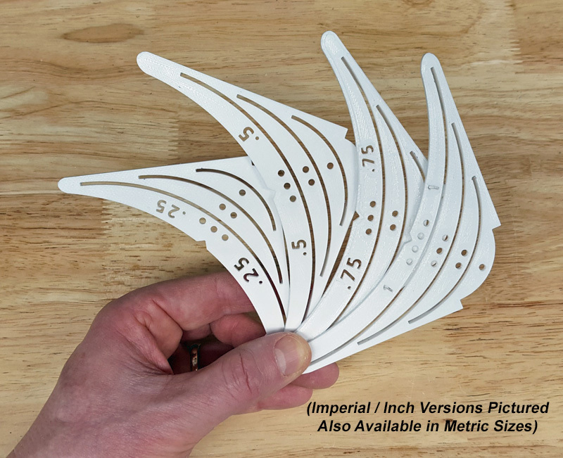 Rounded / Round Corner Stencil / Template - Imperial & Metric by ...