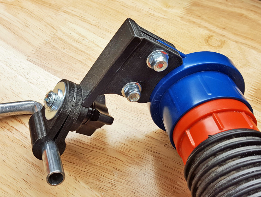 Clamping Right Angle Bracket, 1/2" Dia. Rod/Shaft, for Loc-Line Vac ...