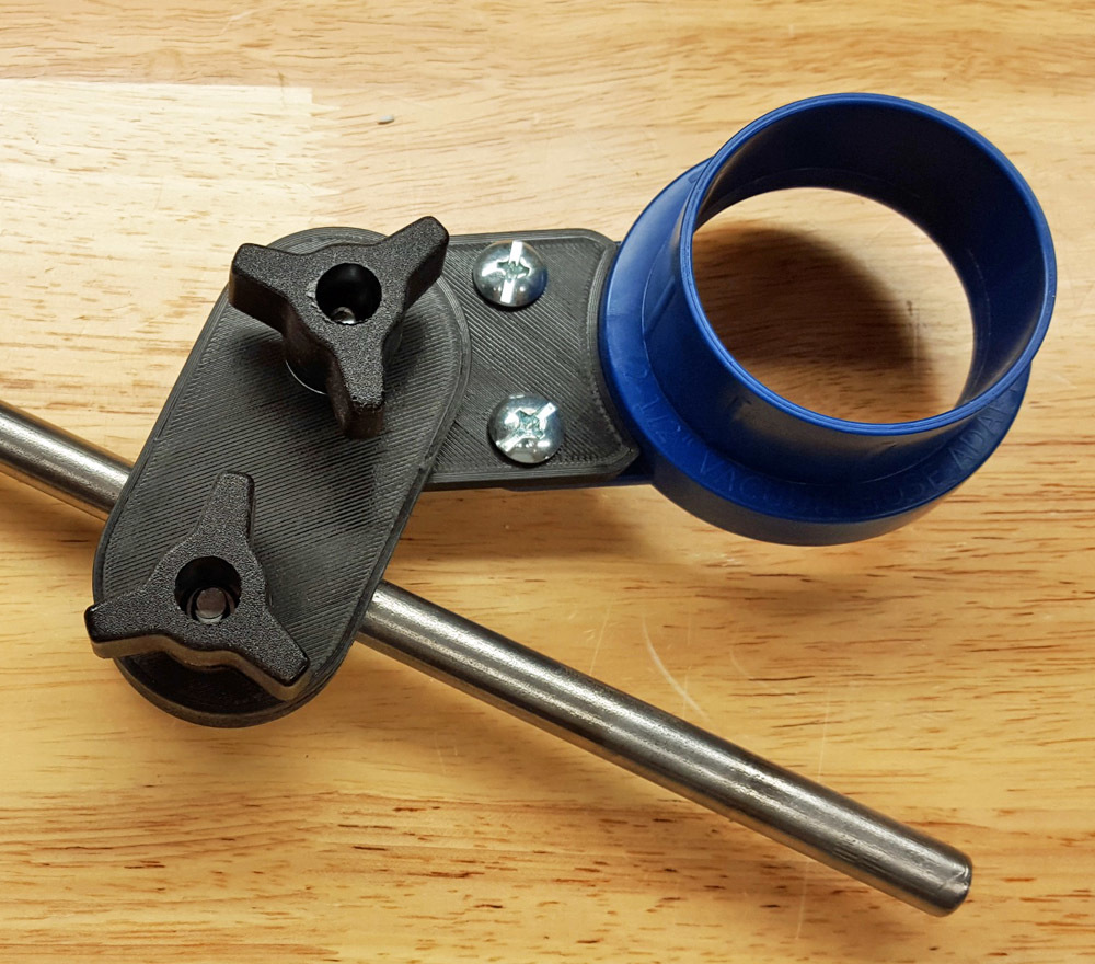 Clamping Straight Bracket, 1/2" Dia. Rod/Shaft, for Loc-Line Vac.Adapt ...