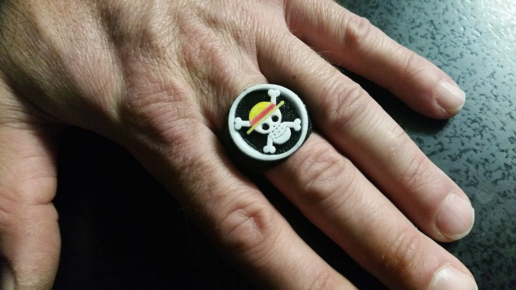 One Piece Luffy Flag Ring by Ludiks | Download free STL model ...
