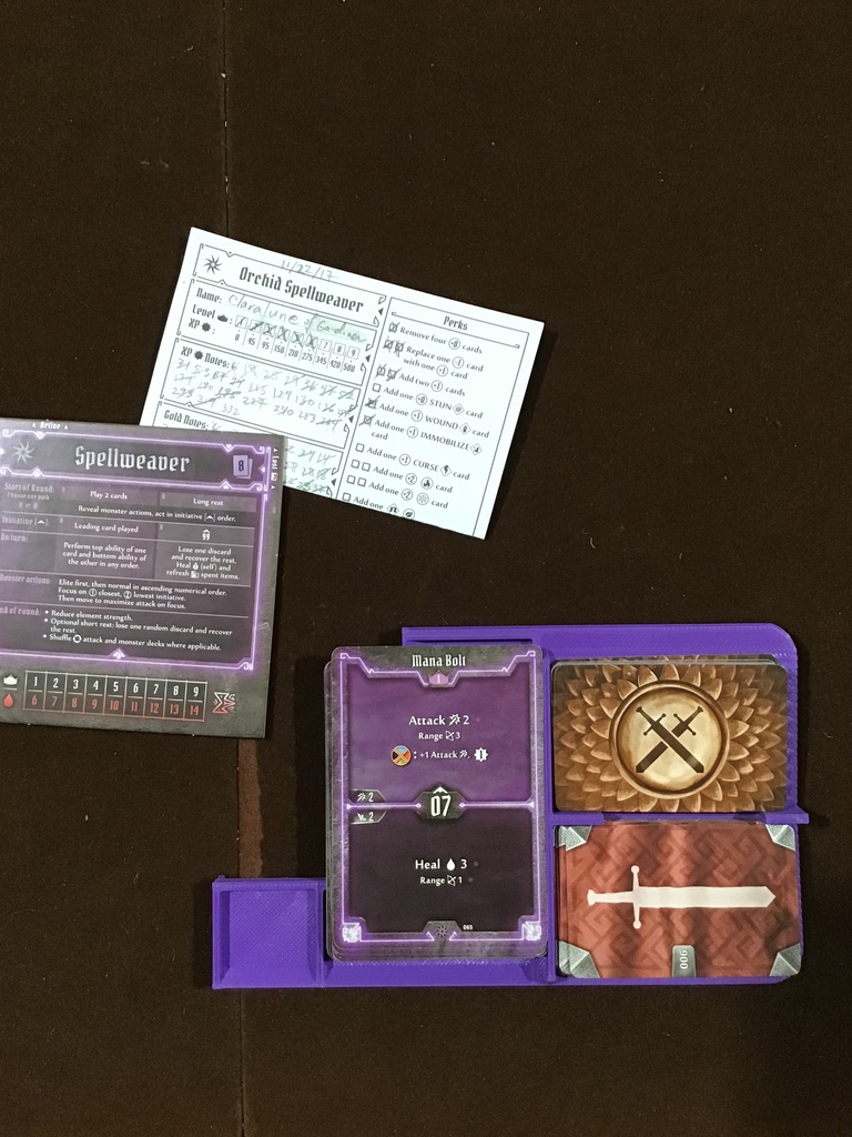 Gloomhaven Character Dashboard Simple with Storage Top by schleprocker ...