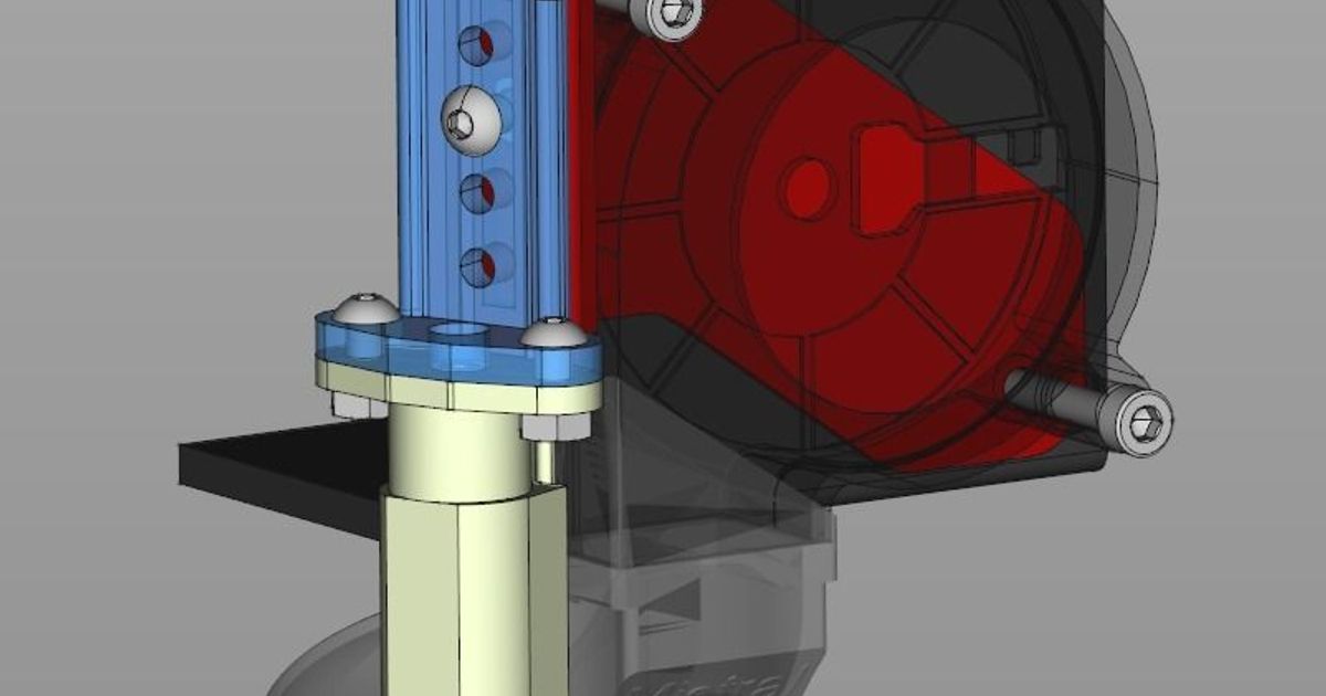 BLTouch / 3DTouch adjustable sensor holder for mounting behind a radial ...