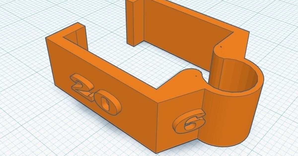 Cable clip for 20 mm square by Martines | Download free STL model ...