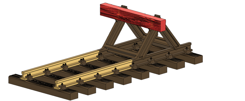 Buffer stop for 45 mm track by Beusekomse Baan | Download free STL ...