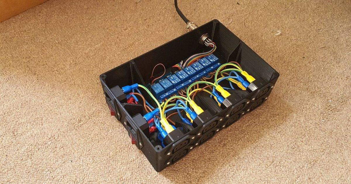 8way Relay Mains Switchbox by Sparxcore | Download free STL model ...