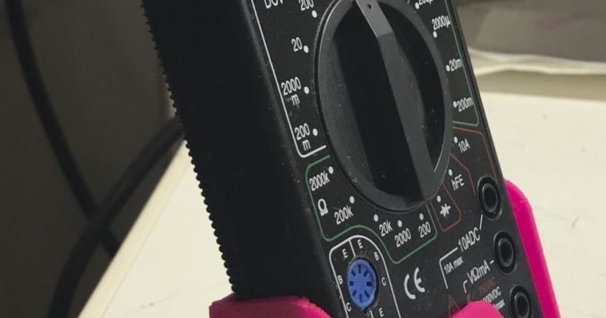 Multimeter cradle stand for cheap DT830B and similar multimeters by ...